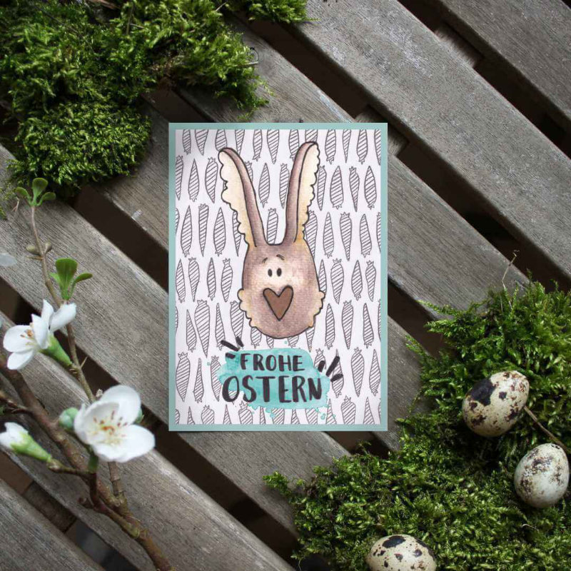 Osterkarte "Hase" - Sintje Focken - Illustration & Gestaltung